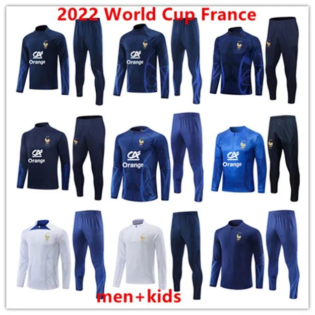 2022 French Fra Nce Tracksuit Training Suit World Soccer Cup Jersey ...