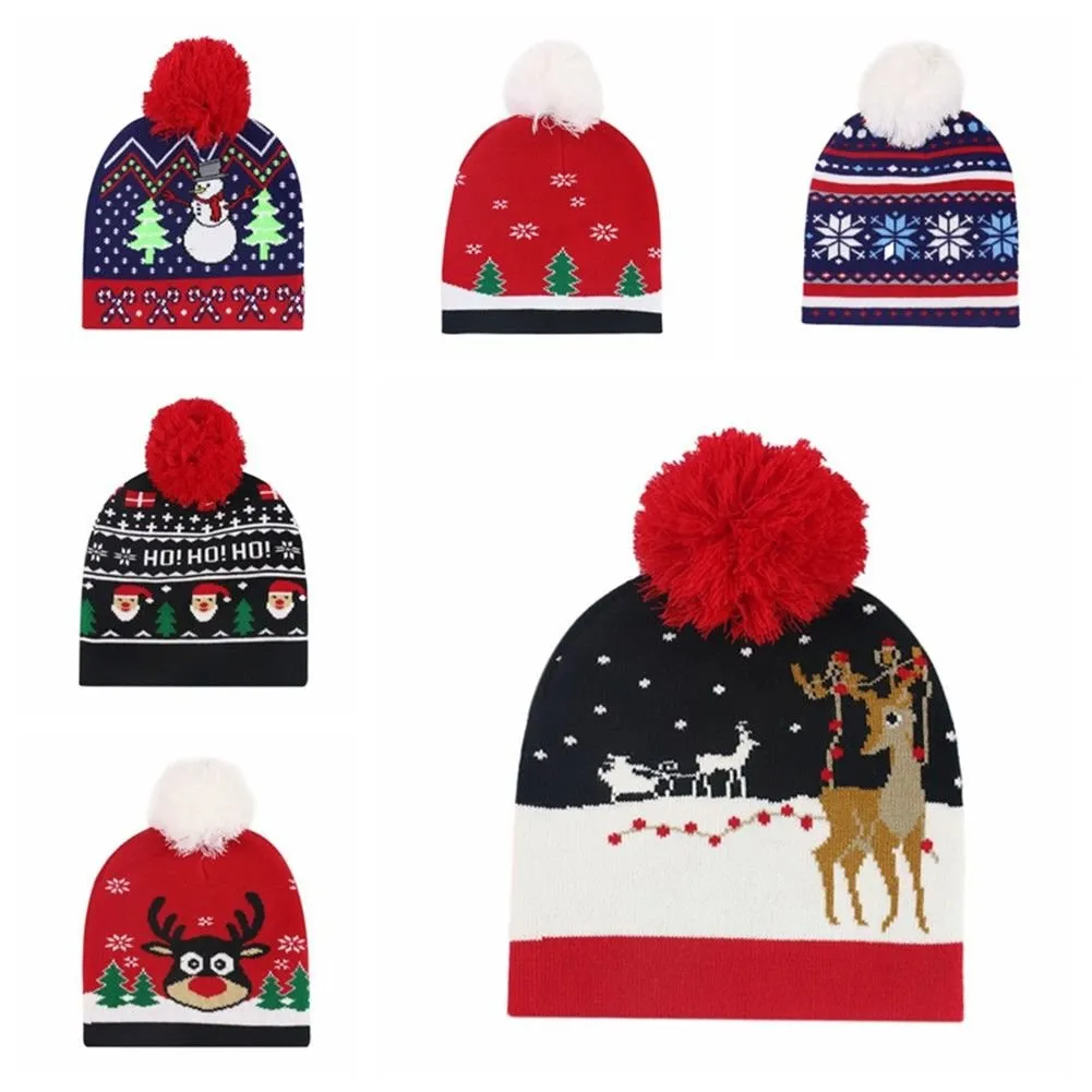 Christmas Knitted Hat Winter Beanie Unisex Funny Holiday Hat for Adults ...
