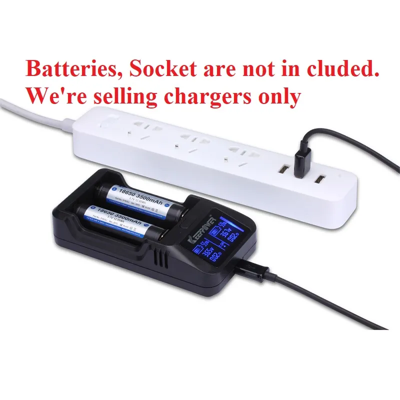 KeepPower 3.7V Li Ion Smart Doulbe Battery Charger With L2 7 Screen ...