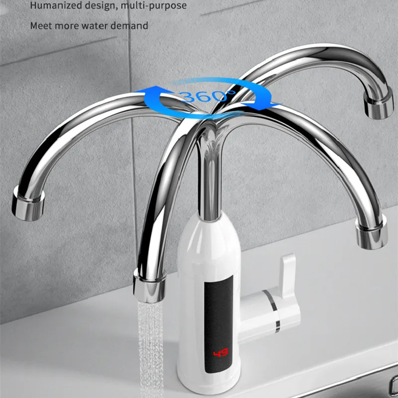 Instant Hot Water Tap: Electric Kitchen Faucet with Digital Display ...