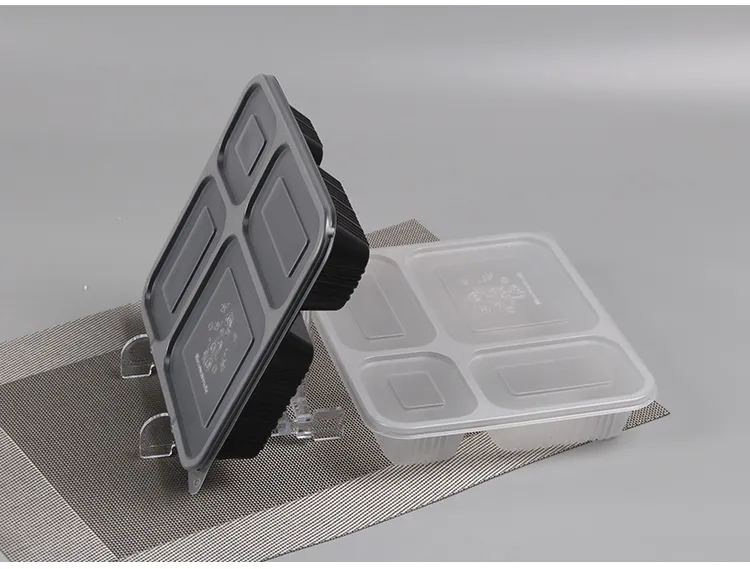 Free Shipment 4 Compartments Take Out Containers Grade PP Food Packing ...