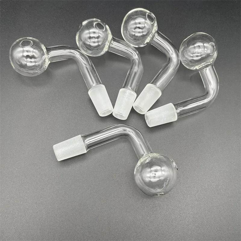 Wholesale Small Pyrex Glass Smoking Pipe With Oil Burner And Bubbler Clear Hand Pipe For Dabbing ...