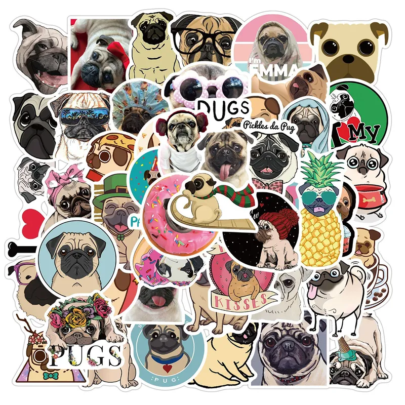 50 Cute Dog Animal Cute Kawaii Stickers Waterproof Vinyl For Laptop ...
