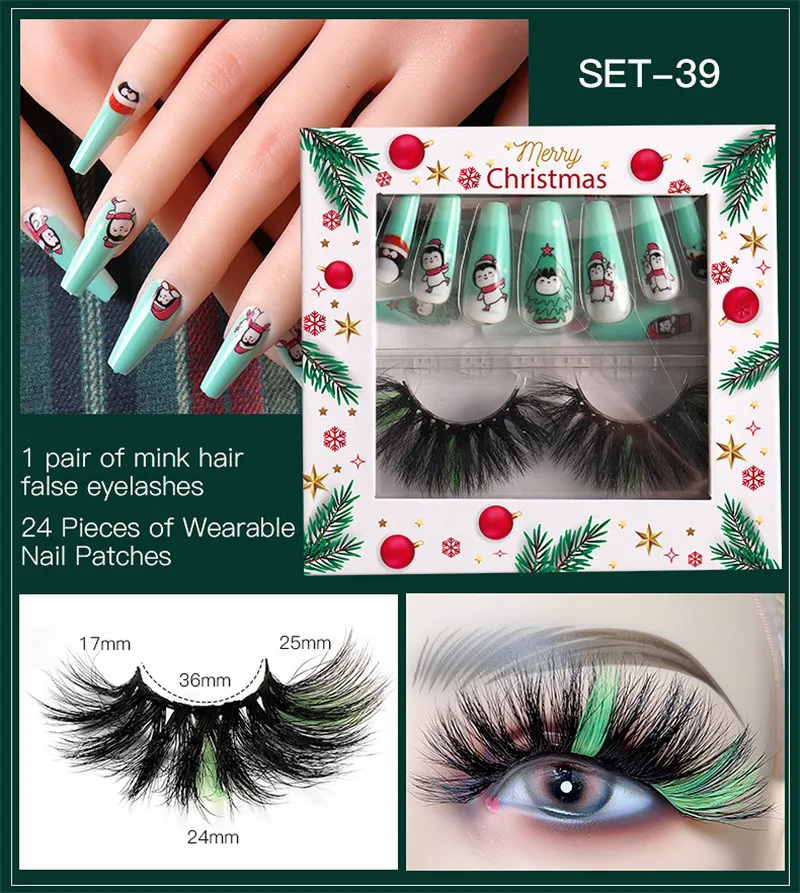 Christmas Elk White Snowflake Makeup Sets Red Removable Wearable ...