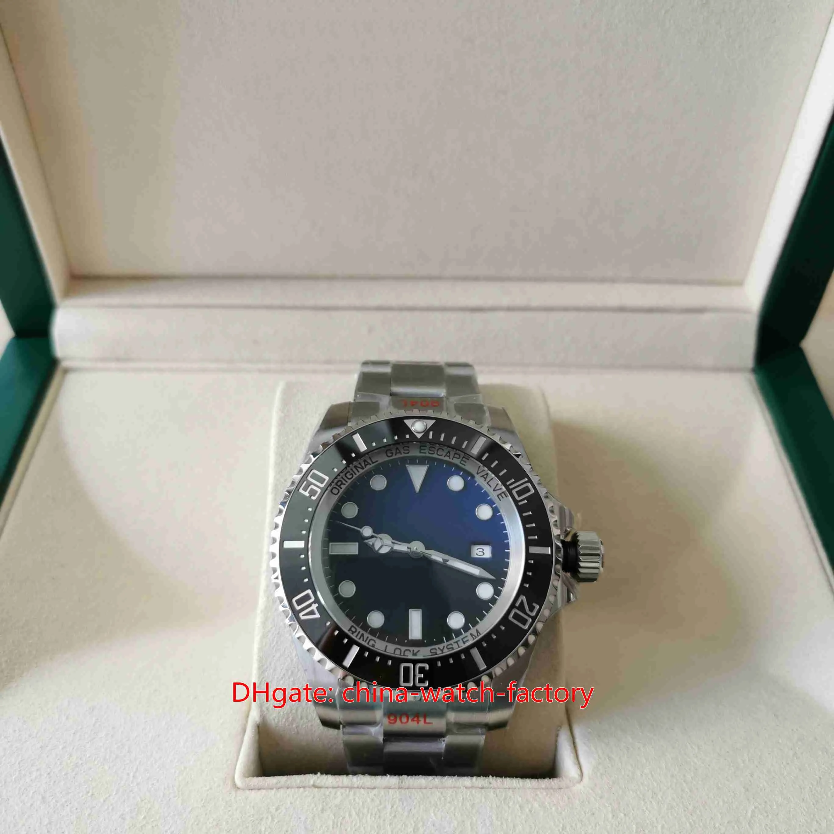 Super Version Mens Watch 44mm Sea Dweller 126660 D Blue LumiNova ...