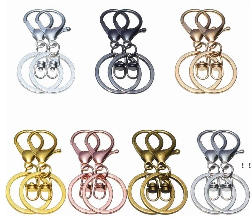 Lobster Clasp Keychain Silver Antique Bronze Zinc Alloy Key Hook For ...