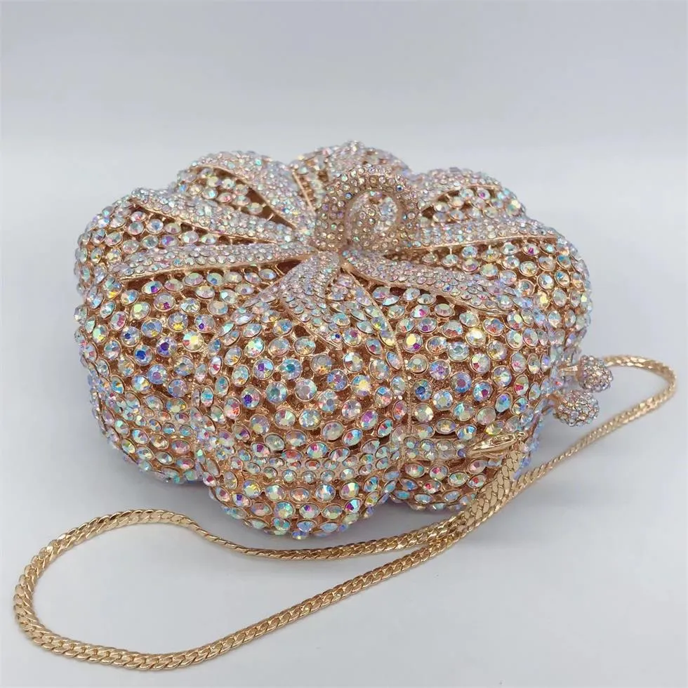 Elegant Bowknot Clutch: Diamond Inlaid Evening Bag - Luxurious Party ...