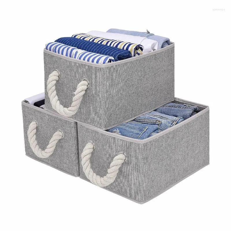 Fabric Storage Drawers Folding Square Utility Box Fabric Cube Drawer ...
