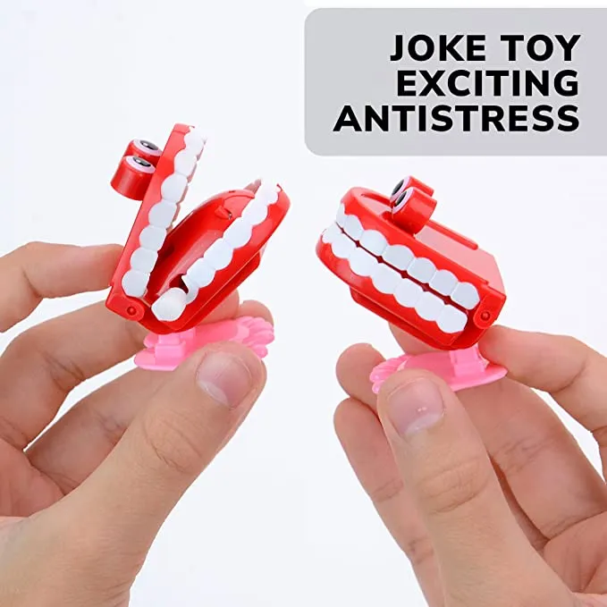 Wind-up Teeth Toys | Chattering Teeth Party Favors | 12 Pack Bulk Toys ...