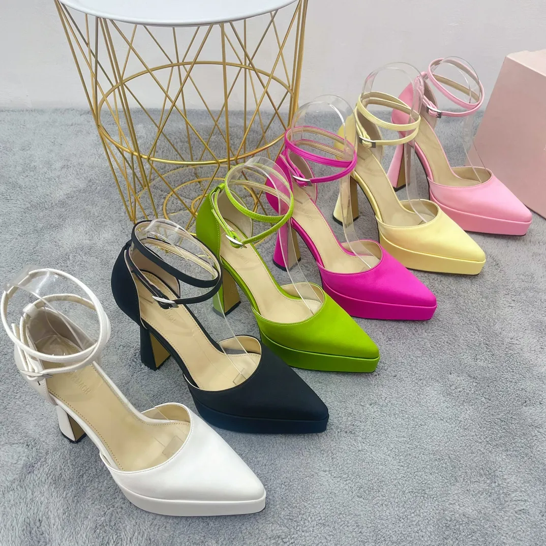 MACH PINK Dress Shoes Bowtie Crystal Rhinestone Sandals Designer Satin ...