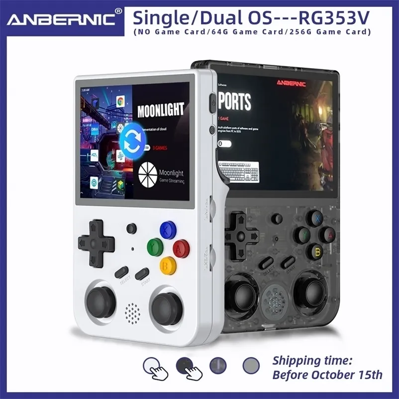 ANBERNIC RG353V Retro Handheld Game Console 3,5 Pouces 640x480, Double ...