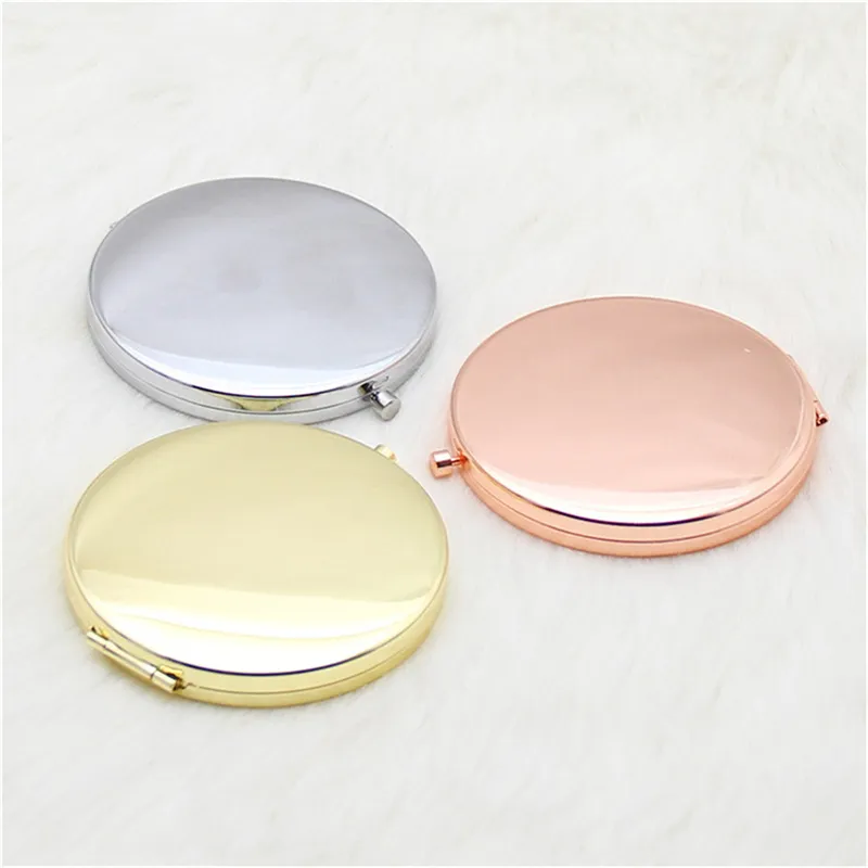Portable Makeup Mirror - Round Compact Mirror, Double Sided Folding ...
