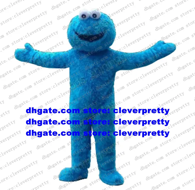 Blue Cookie Monster Elmo Mascot Costume Adult Cartoon Character Outfit ...