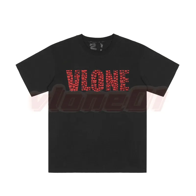 Vlone Mens Designer T Shirt Men Women Short Sleeves Black Hip Hop ...