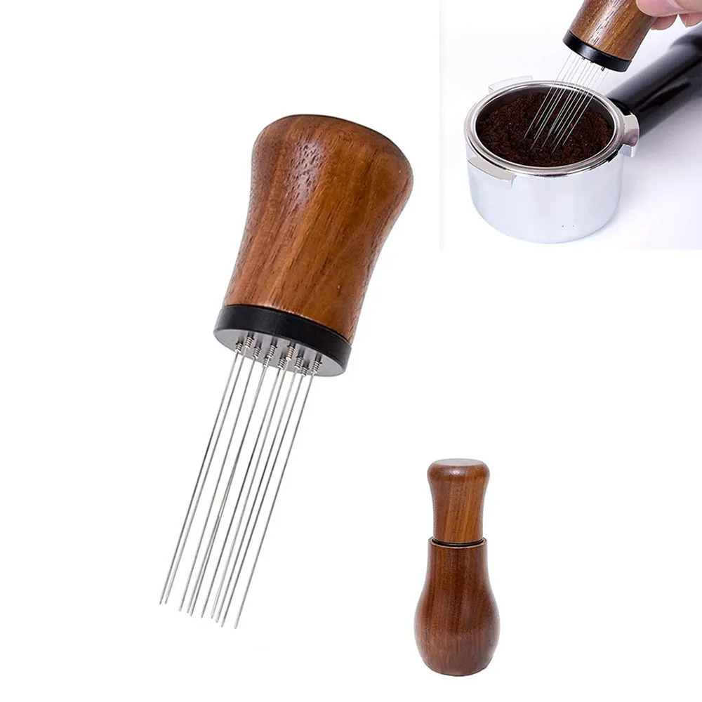 Coffee Needle Tamper Espresso Distributor Tool with 10 Stainless Steel ...