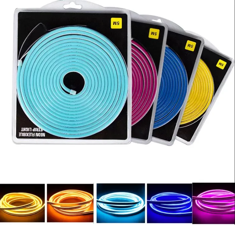 5M Flexible 12V LED Neon Rope Light - Waterproof for Indoor/Outdoor Use ...
