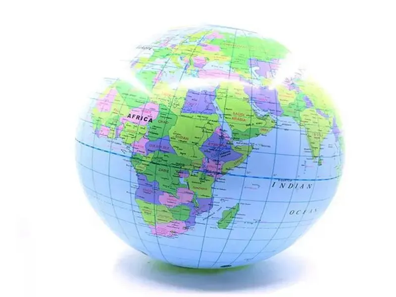 30cm Inflatable Globe World Earth Ocean Map Ball Geography Learning ...