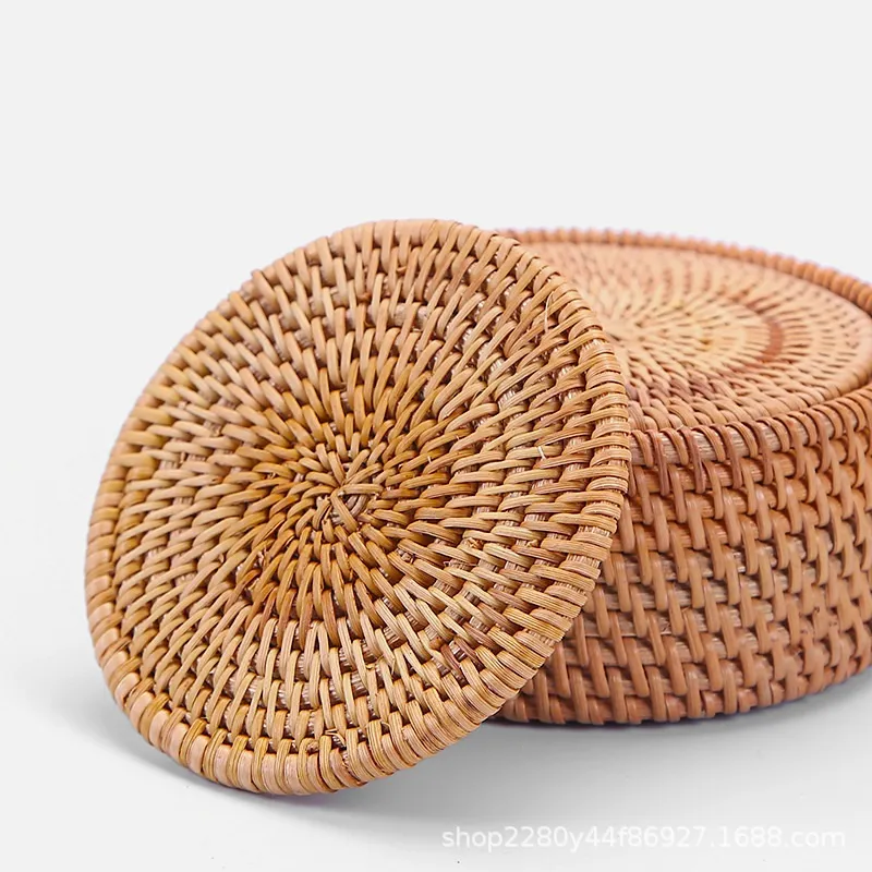Handmade Natural Rattan Coasters Mats For Drinks Heat Resistant ...