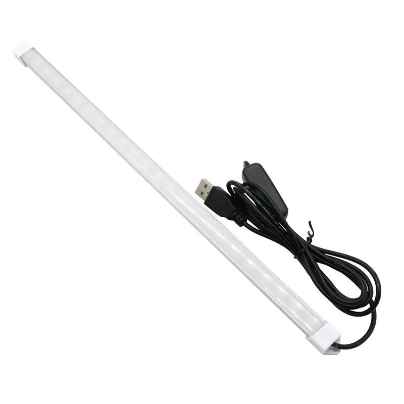 USB LED Strip Lights DC5V Rigid SMD5630 Bars With Switch 2 Pack Night ...