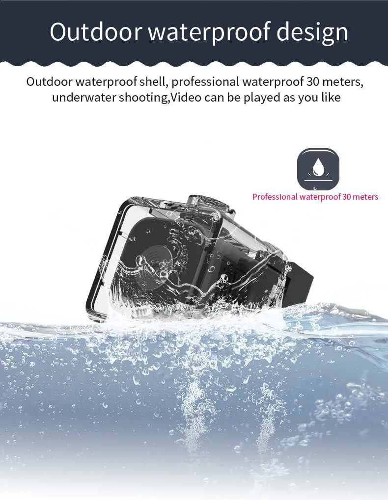 Sports Action Video Camera SQ28 Mini Ultra HD 1080P Waterproof 360 ...