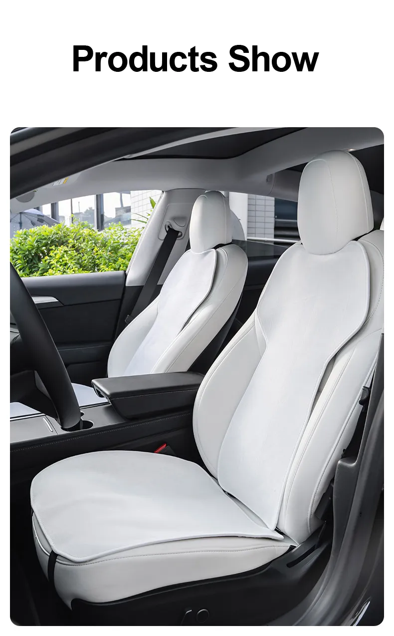DHgate.com:Flannel White Seat Cushion for Tesla Model 3 Y Car Interior ...