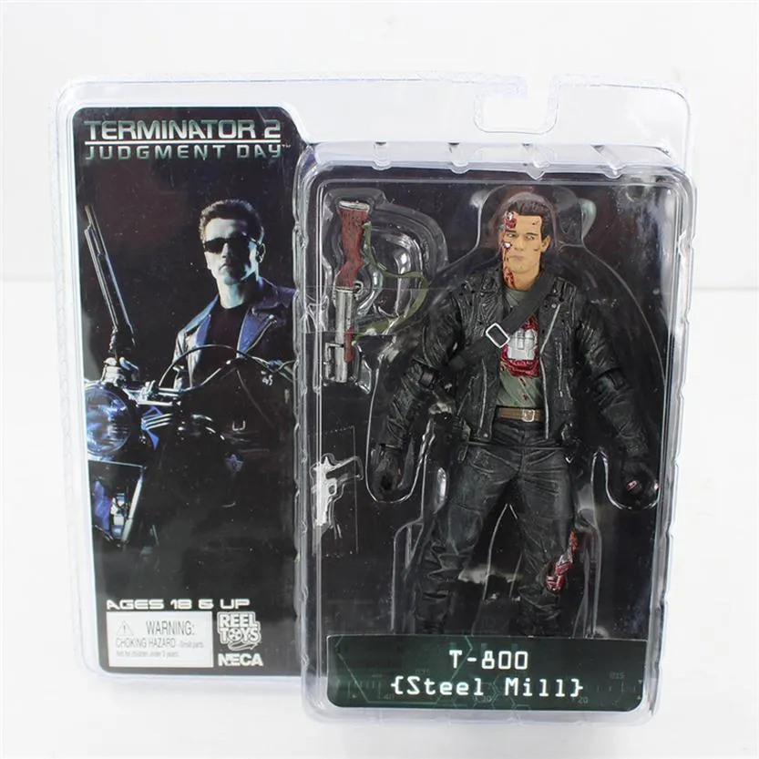 NECA The Terminator 2 T 800 Steel Mill Figure Action Toy 18cm لهدية ...