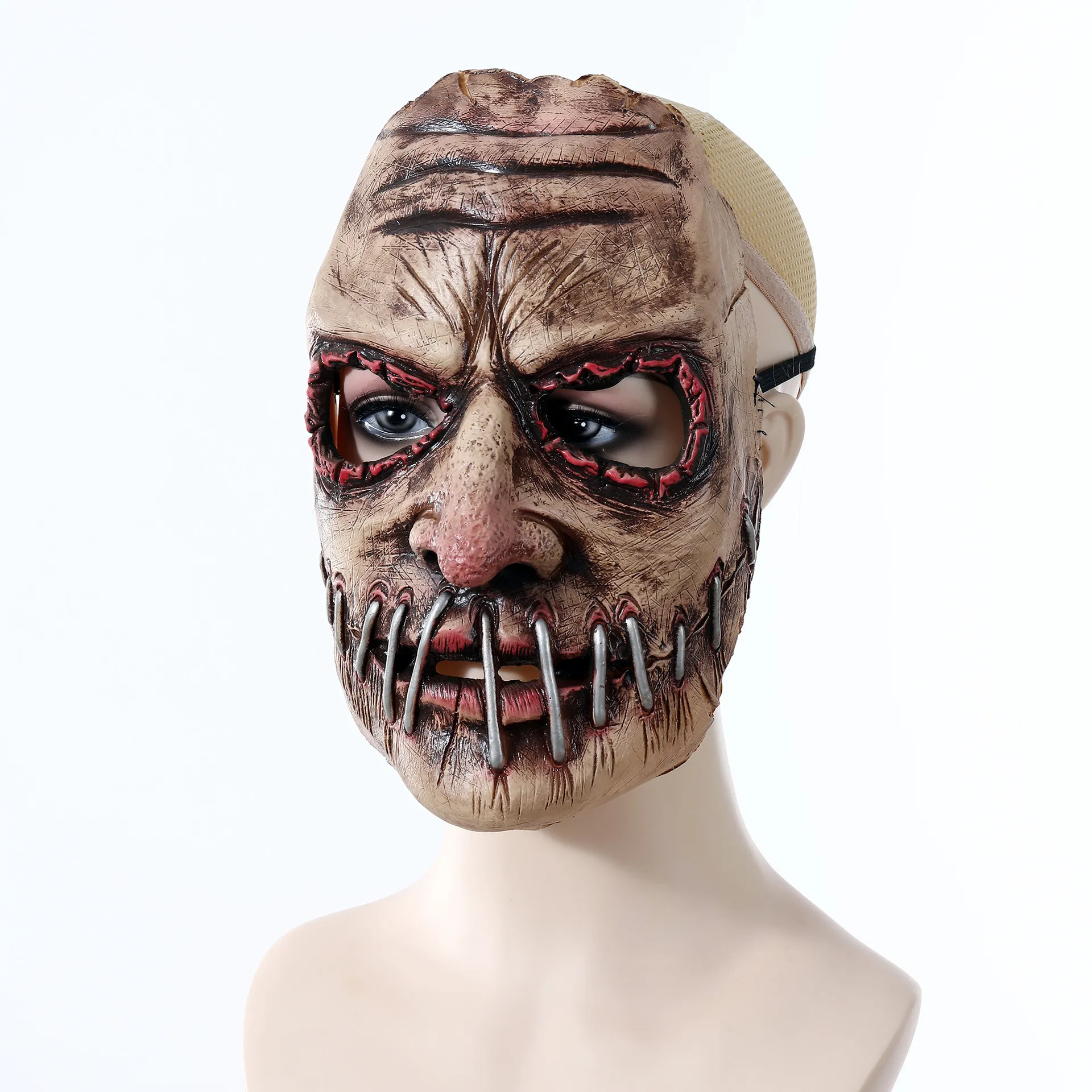 Creepy Smiling Halloween Scary Mask Horror Face Scary Mask For Cosplay ...