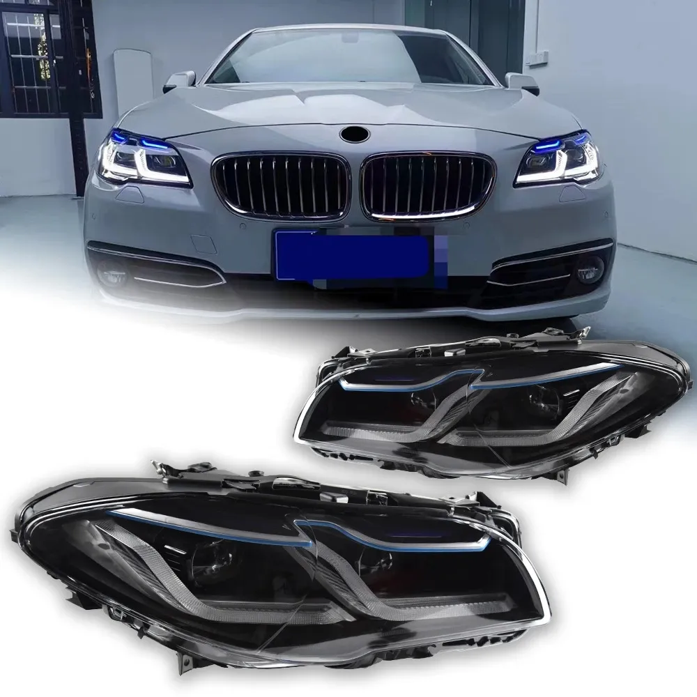 BMW F10 LED Headlights 2010-2016 - Projector Lens, DRL, Fits 520i, 525i ...