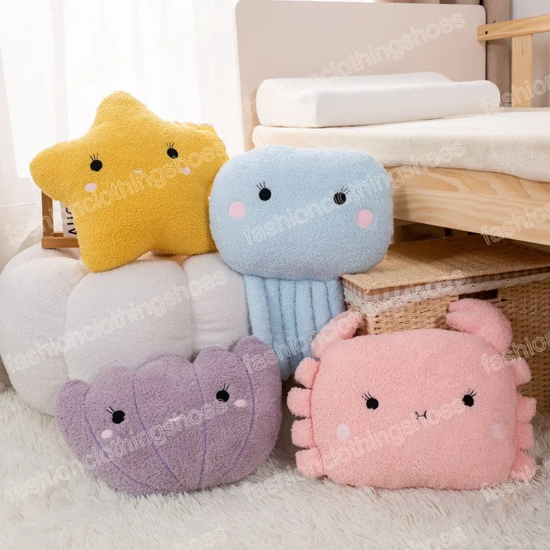 Kawaii Marine Plushies - Cute Crab, Octopus, Starfish & Shell Stuffed Animals - Soft Plush ...