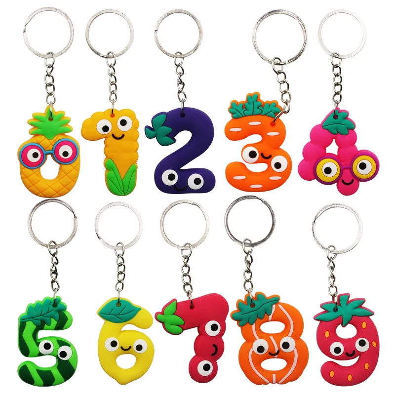 Anime Keychains, Food Keychains: Fun PVC Vegetable & Fruit Pendant ...