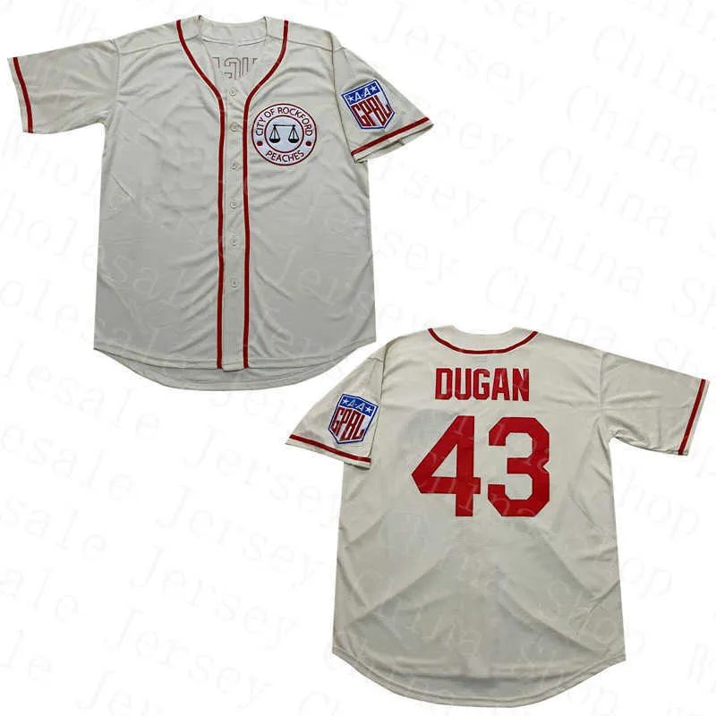 NEW College Baseball Wears Baseball Jerseys 43 Jimmy Dugan 8 Dottie ...