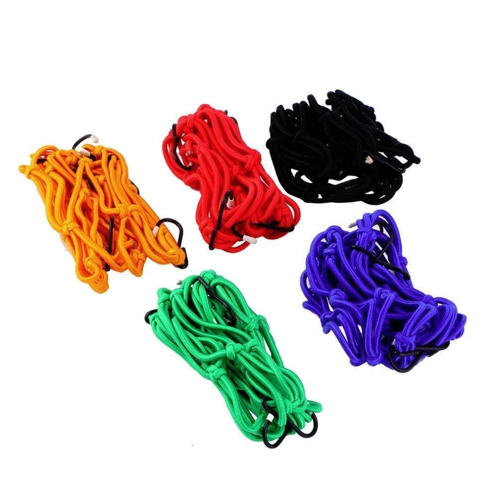 Motorcycle Bags 30X30Cm Lage Cargo Bungee Net Bag 6 Hooks Bike ...