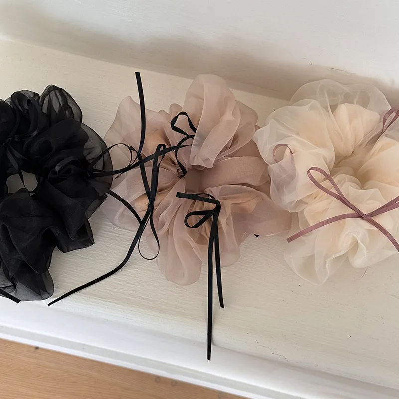 Women's High Stretch Ballerina Bun Headband with Silk Ribbons and ...