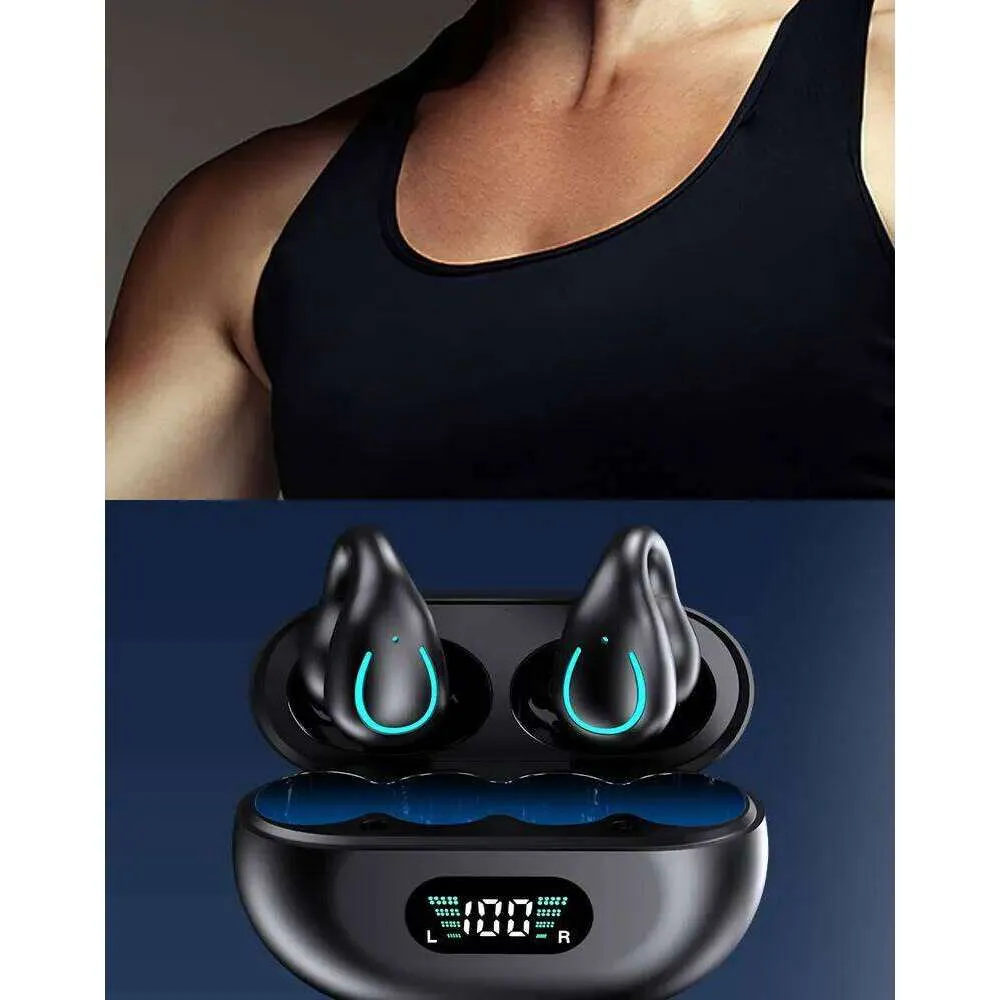 Bluetooth Bone Conduction Headphones with Noise Reduction, Clip-On ...