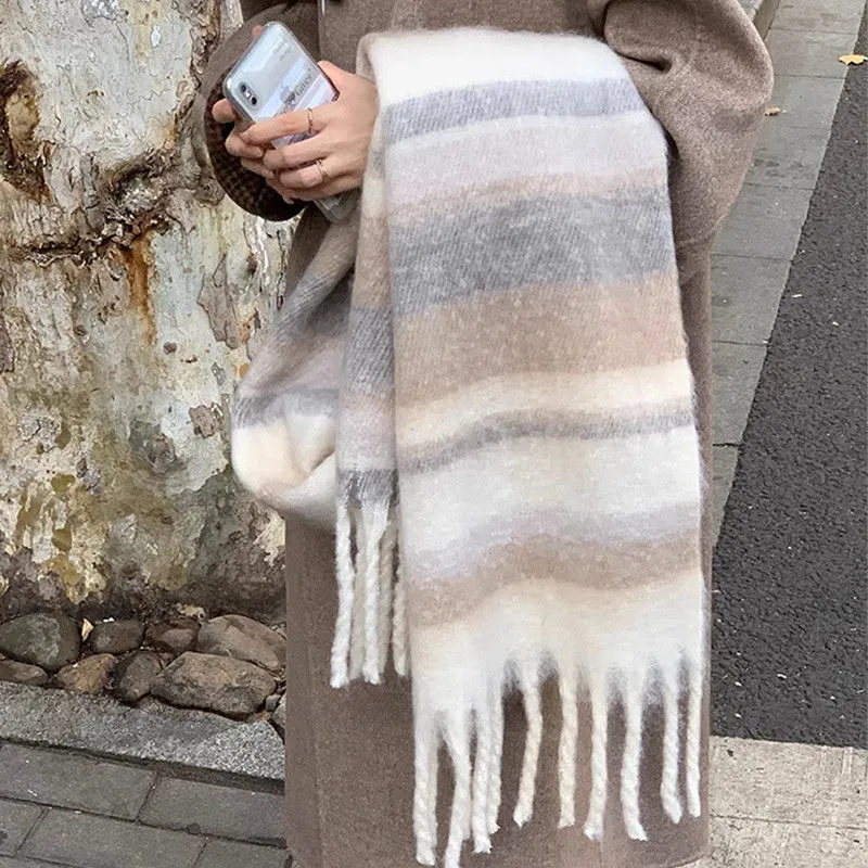 Thickened Brushed Korean Style Dopamine Scarf: Gentle, Advanced ...