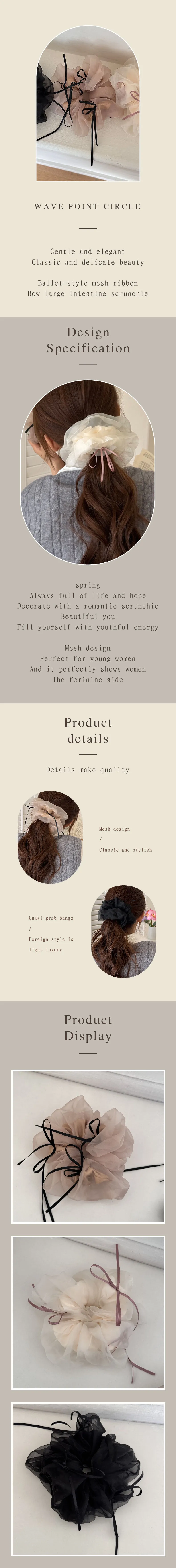 Women's High Stretch Ballerina Bun Headband with Silk Ribbons and ...