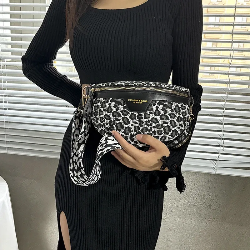 Leopard Print Waist Bag for Women, Chest Pack, Coin Purse, Casual Belt ...