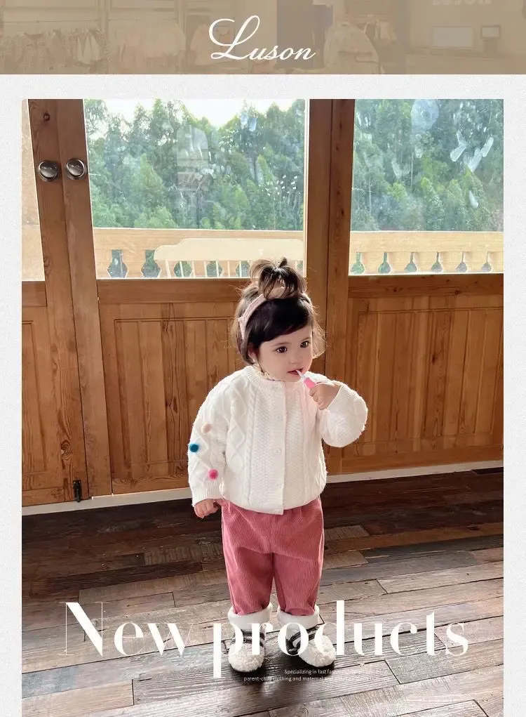 Autumn Winter Toddler Boys Girls Casual Corduroy Pants, Warm Loose ...