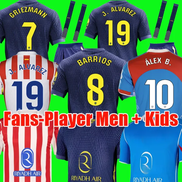 Atletico de Madrid Football Jerseys 2025-2026 - Griezmann, Barrios, J ...