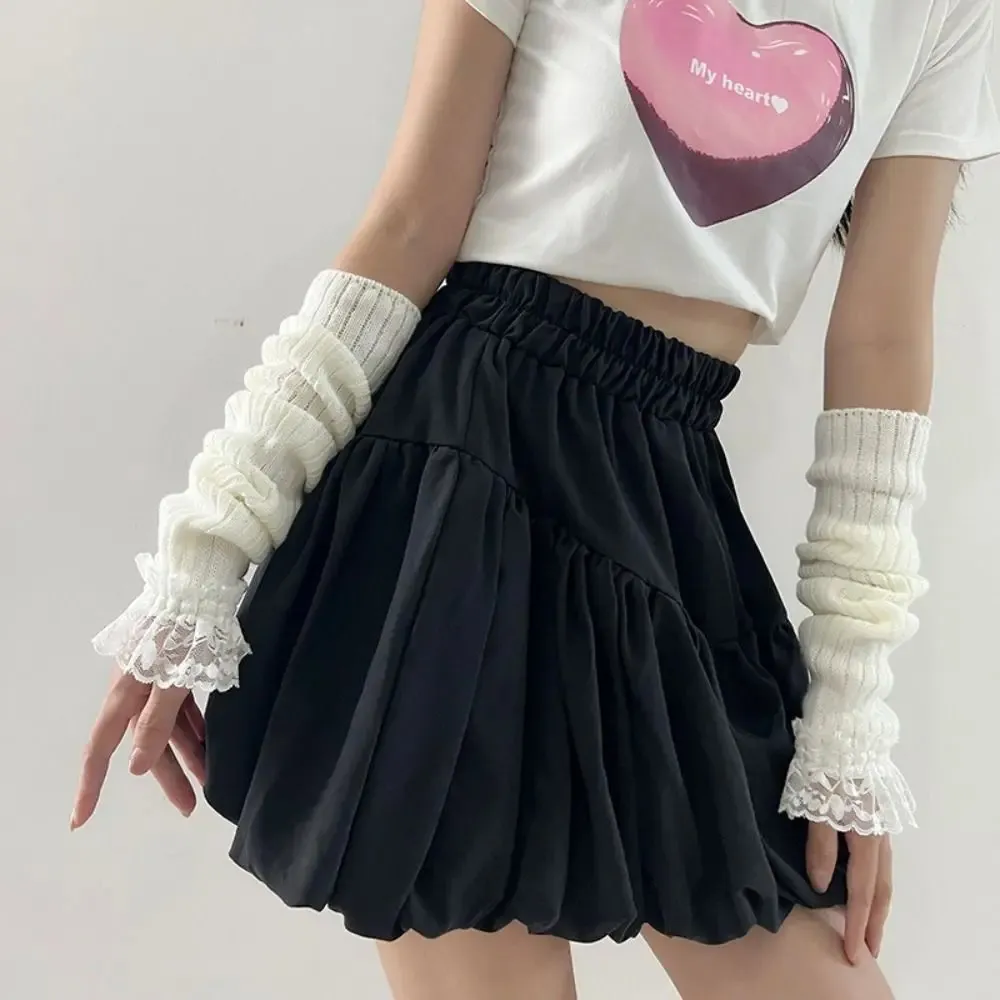 Fingerless Long Wrist Gloves Arm Warmers False Sleeves Knitted Gloves ...