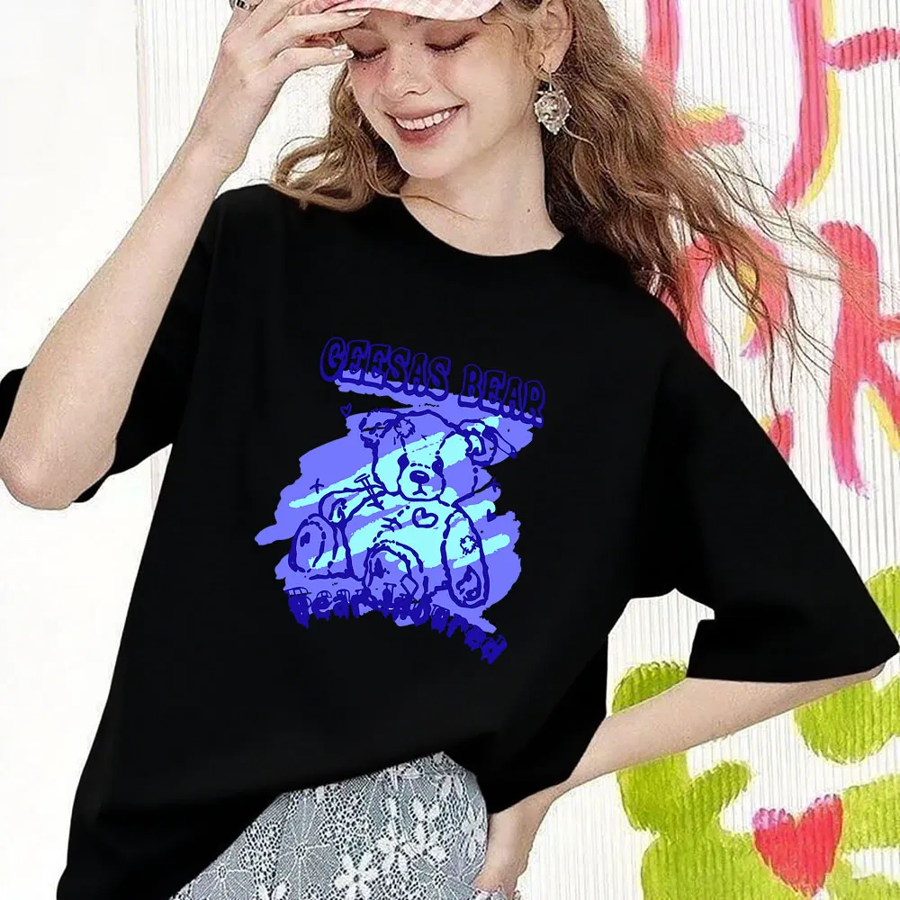 Fashion Versatile Printed Short Sleeve Top High Quality Heavyweight ...