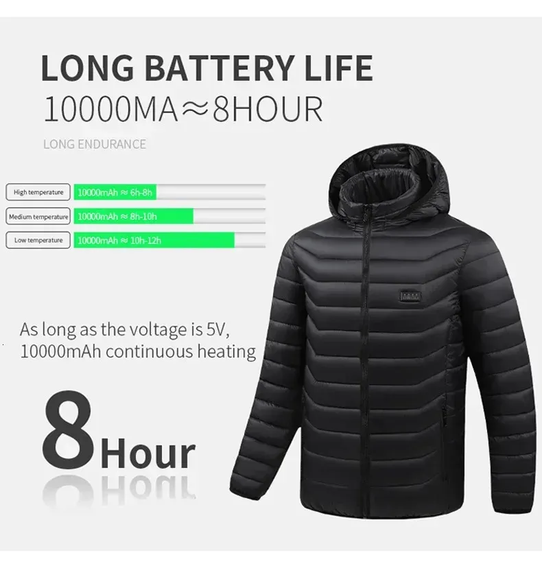 Winter Zone Heating Suit: USB Intelligent Temperature Control Multi ...