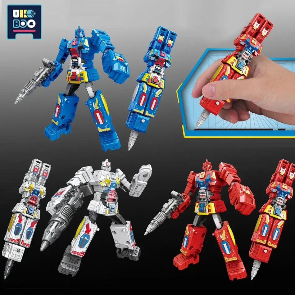 2IN1 Transformation Robot Toy Deformable Pen Rotary Joint Robot ...