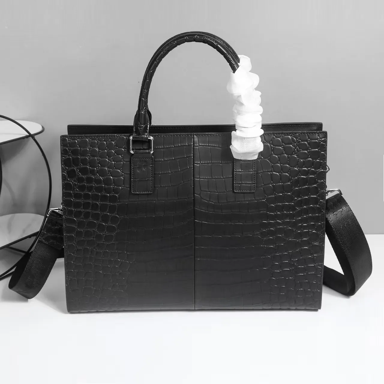 2025 Hit Men's Genuine Crocodile Leather Briefcase: Stylish and ...