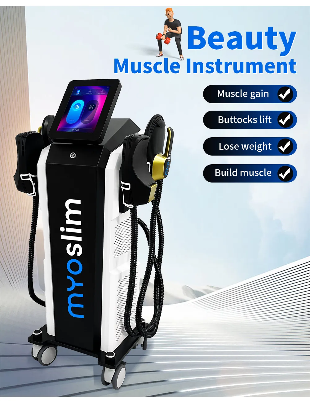 Myoslim EMS RF 6500W Electrical Muscle Stimulation Beauty Equipment for ...