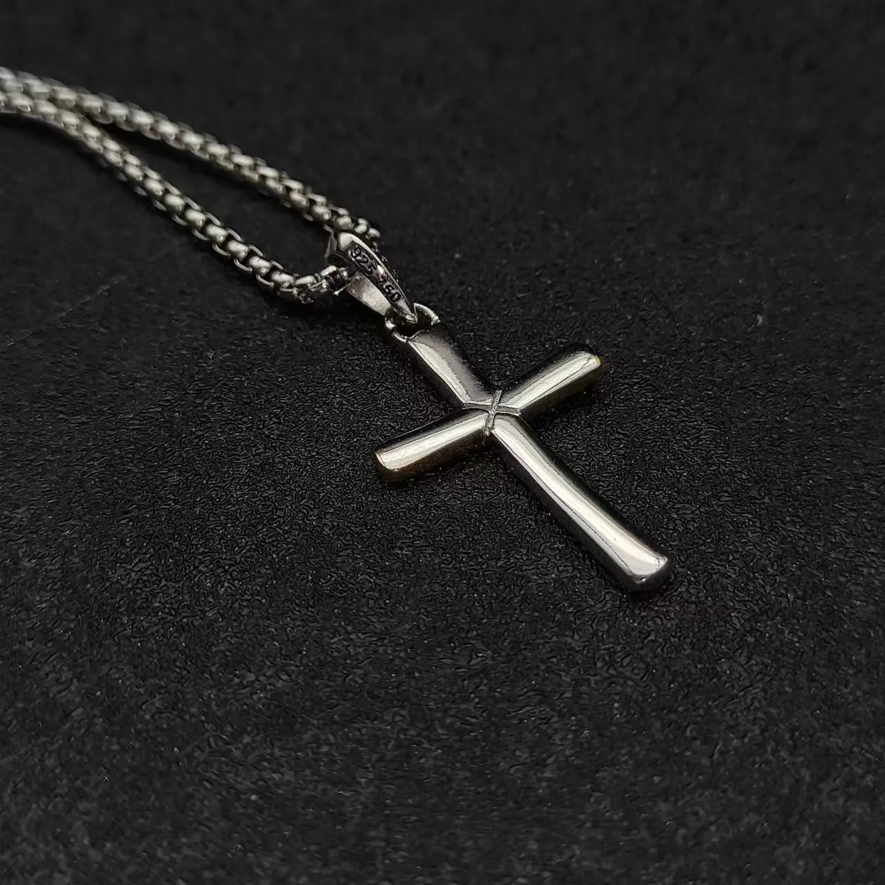 Sterling Silver Horizontal Cross Necklace Hip Hop... From ...