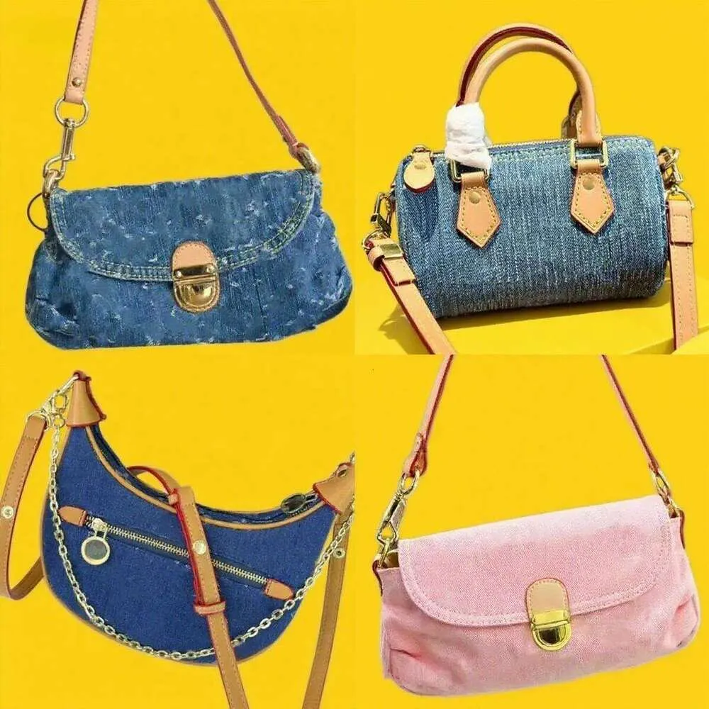 Designer Blue Denim Crossbody Denim Handbags For Women 2025 Purses ...