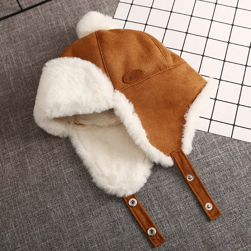 Baby Boys and Girls Winter Warm Plush Cotton Cap with Ear Flaps, Kids ...