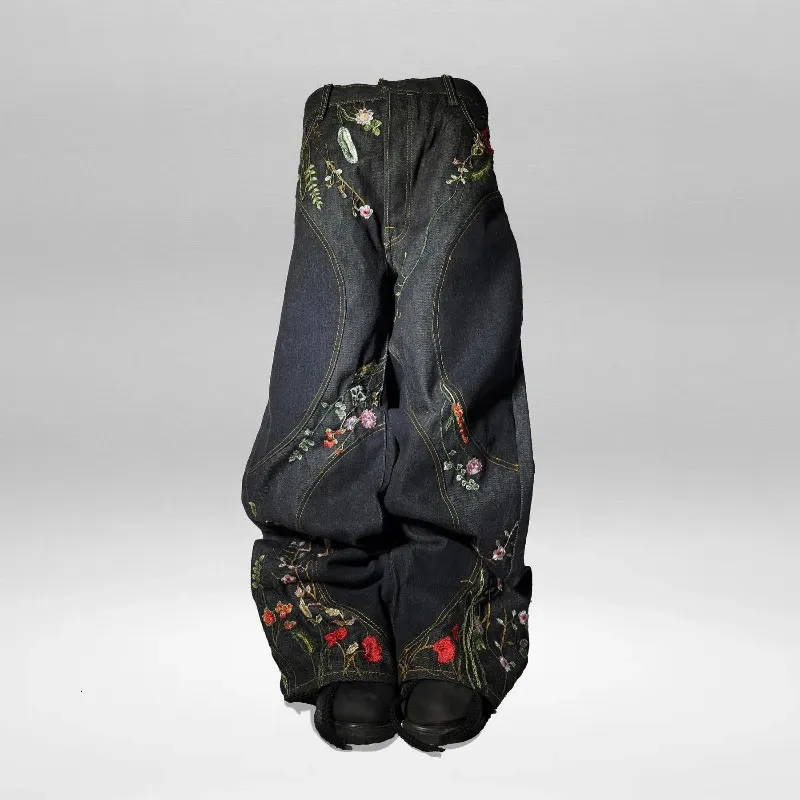 Y2K Blossom Baggy Flower Jeans Trendy Floral & Streamlined Seams For ...