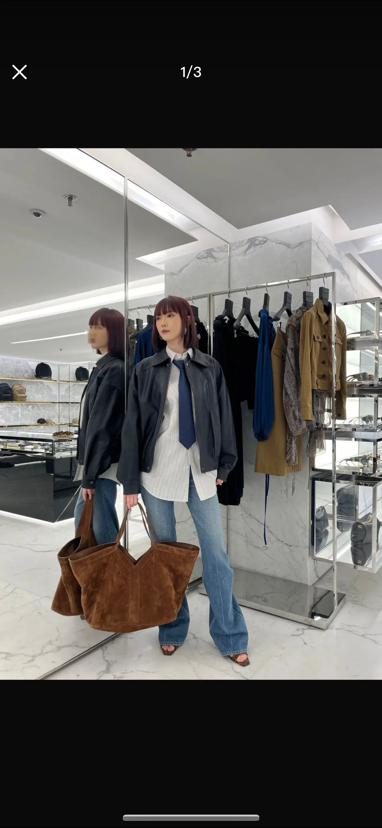 Designer Y Light Luxury Y-Shaped Soft Leather Large Capacity Tote Bag ...